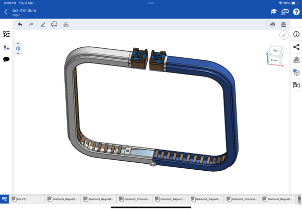 Hing spring lock bracelet CAD file 3DM file – JewelryCrafto
