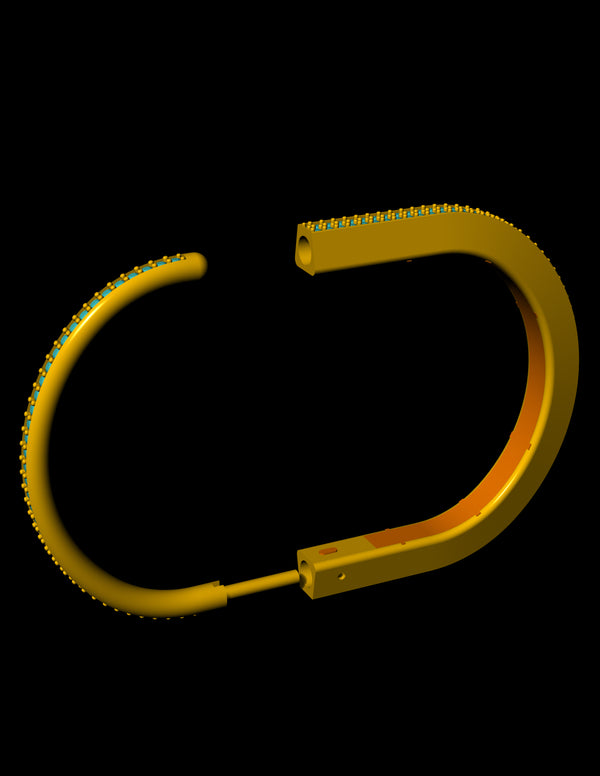 Tiffany Lock Style Full Pavé Diamond Bracelet | Hinged Lock Mechanism ...